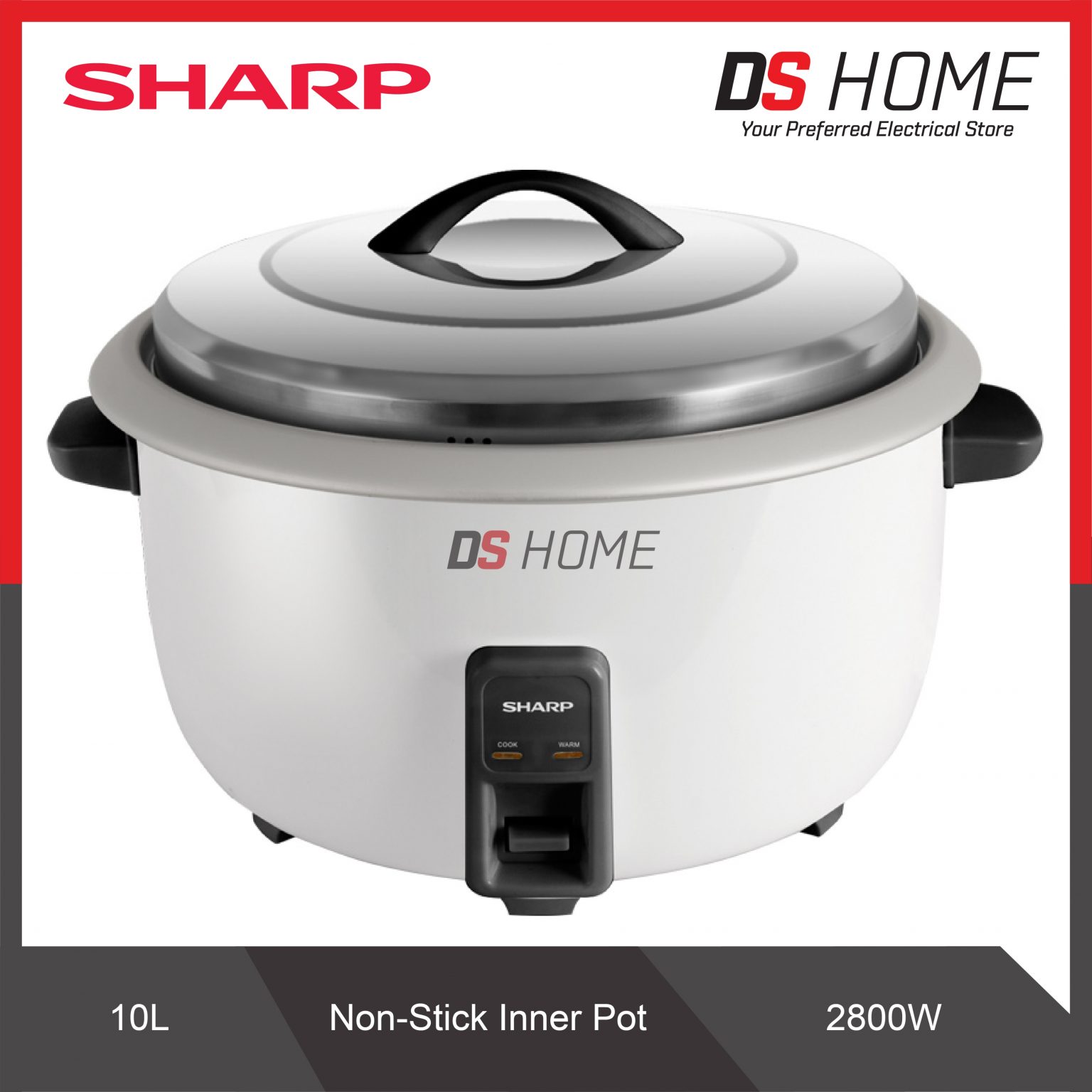 SHARP KSH1008CWH RICE COOKER (10L) | DS HOME