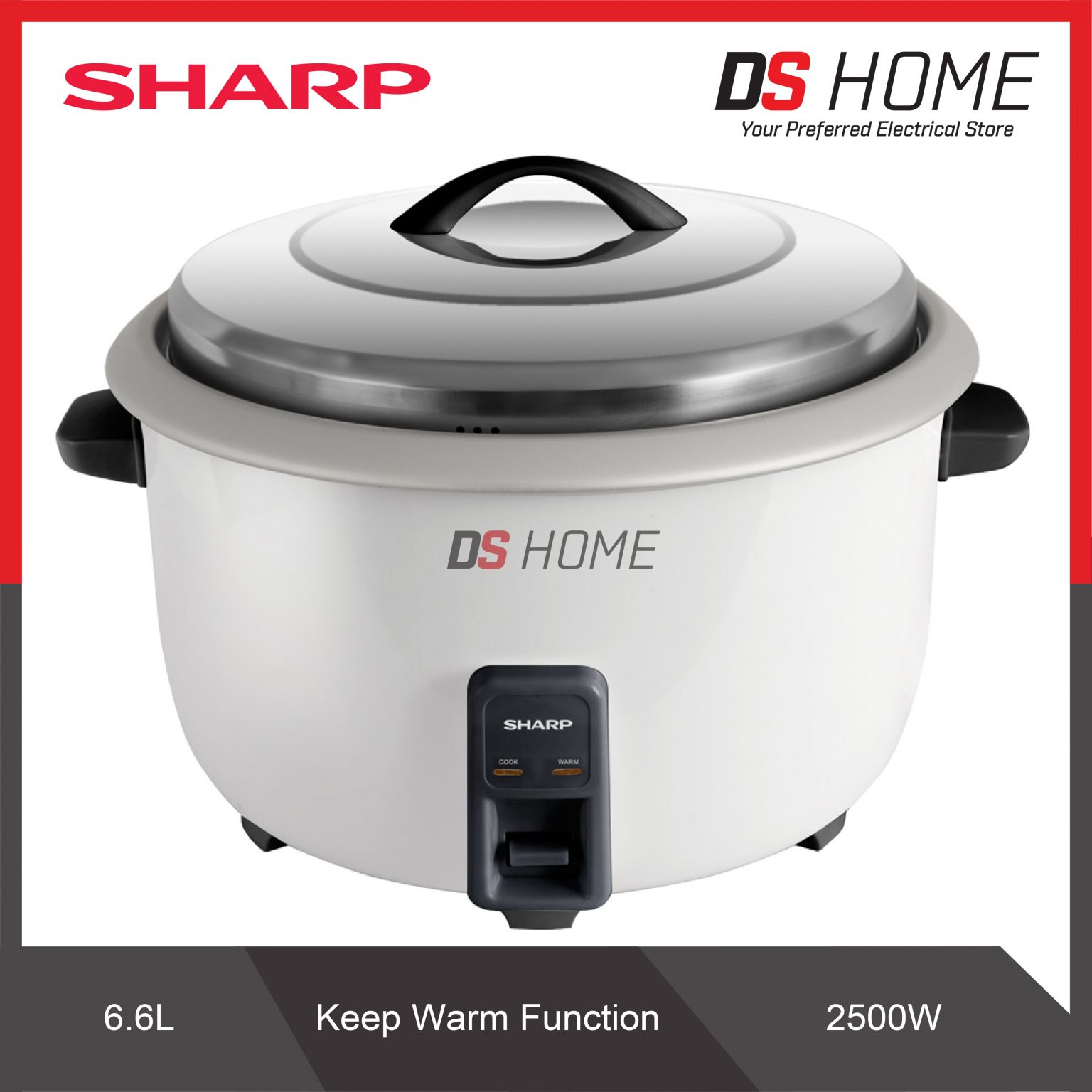 SHARP KSH668CWH RICE COOKER (6.6L) | DS HOME