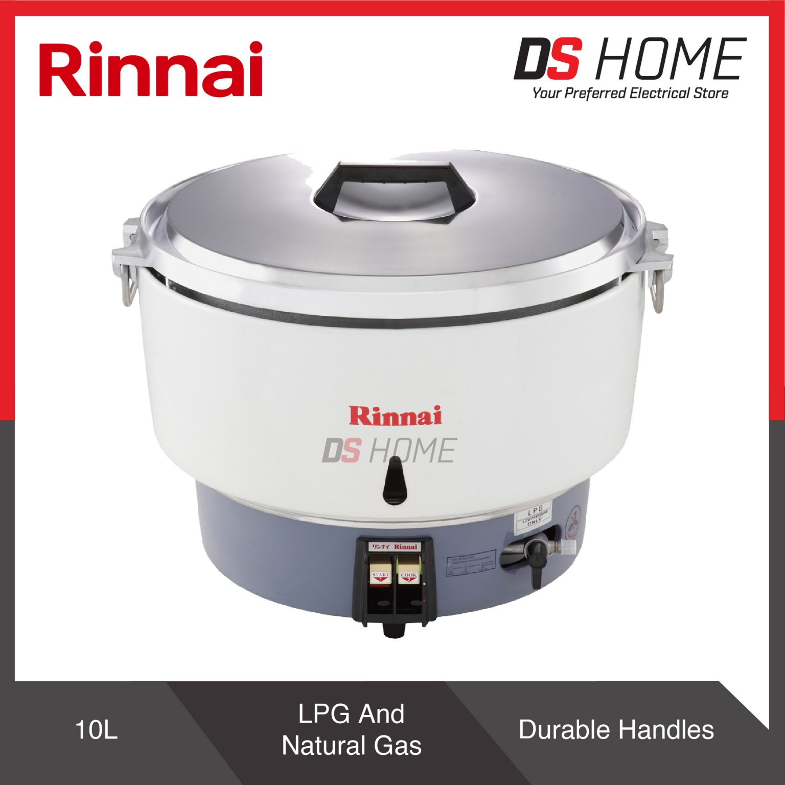RINNAI RR55A10L GAS RICE COOKER (10L) | DS HOME