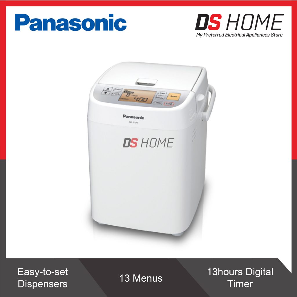 PANASONIC SDP104WSK BREAD MAKER AUTO YEAST DISPENSER 1 LOAF (13 MENUS ...
