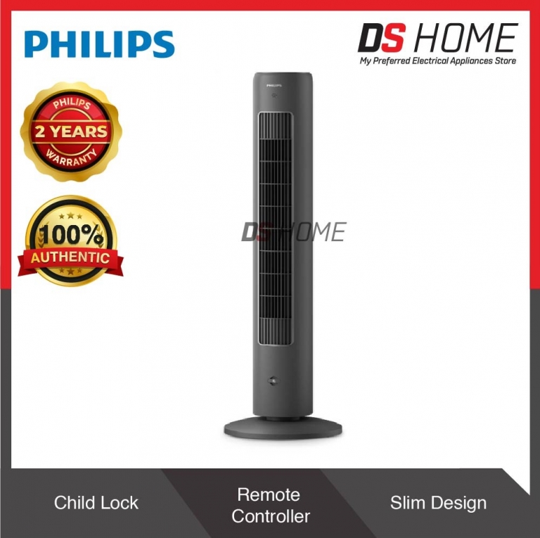 PHILIPS CX5535/11 TOWER FAN 5000 SERIES 40W 2230M3/H DARK GREY | DS HOME